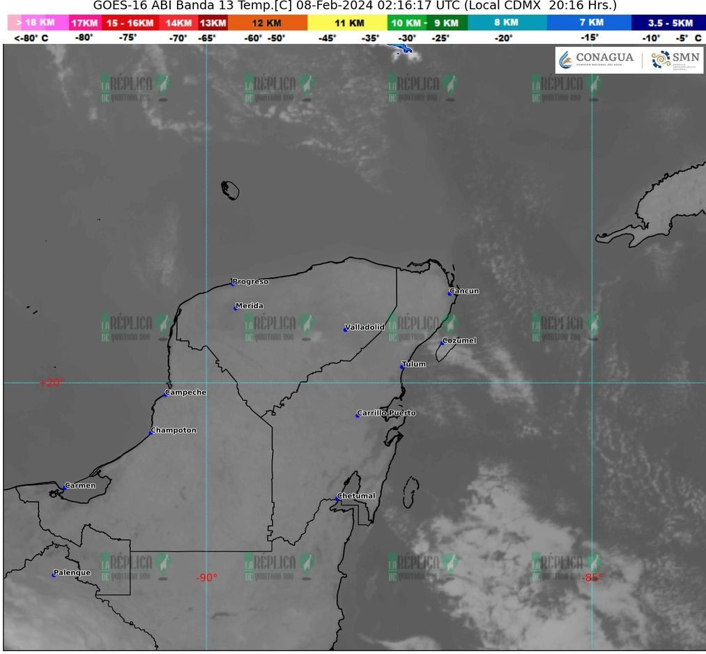 Lluvias aisladas para Quintana Roo, el clima hoy, febrero 8 2024